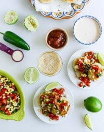 Roasted Poblano Risotto Cakes with Grilled Corn Salsa