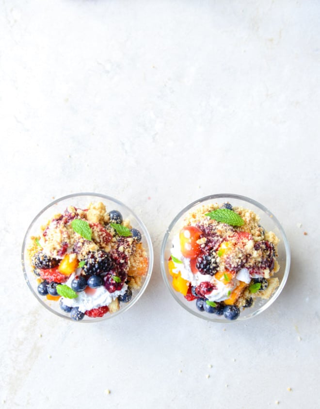Brown Butter Shortbread Parfaits with Coconut Cream. - How Sweet Eats