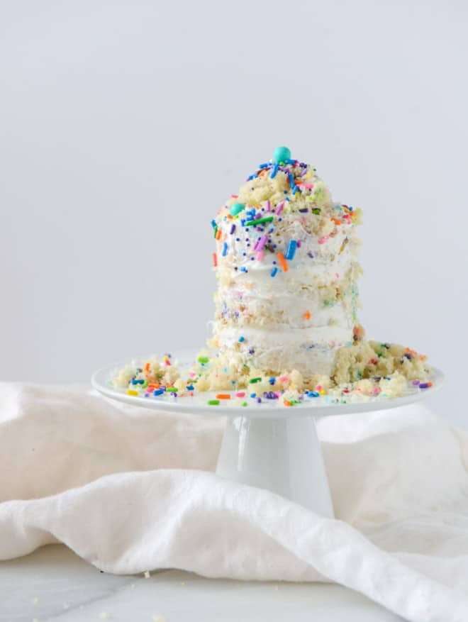Mini Sprinkle Smash Cake. - How Sweet Eats