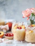 Peach Coladas - Iced Peach Colada Mocktails - Peach Colada