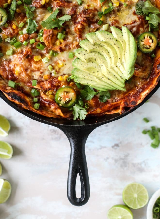Chicken Enchilada Skillet - Smoky Chicken Enchilada Skillet
