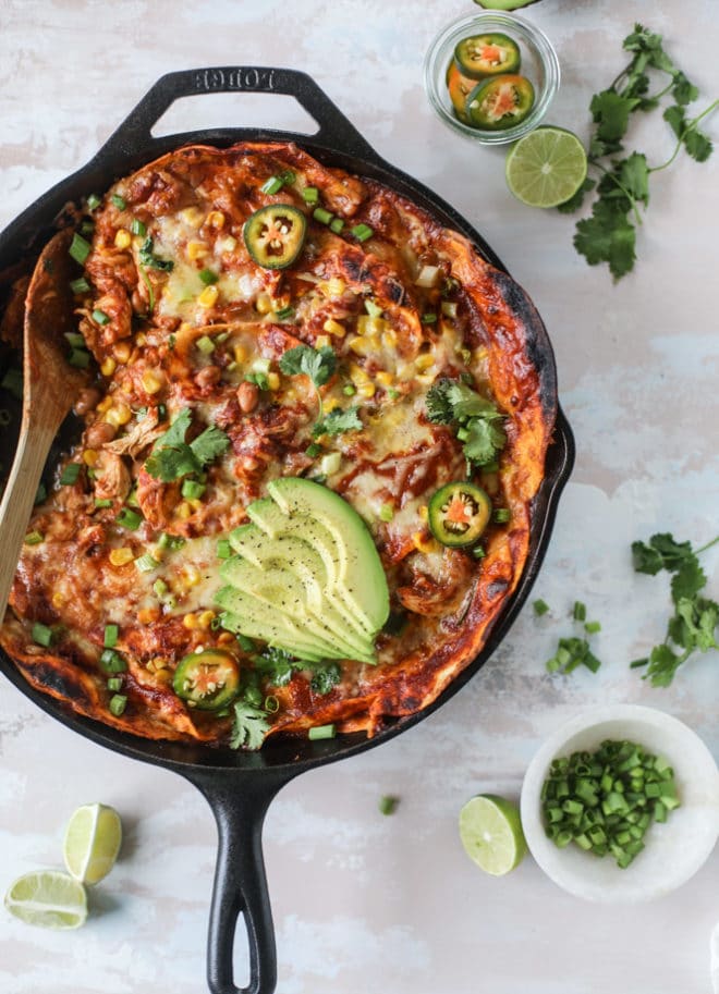 Chicken Enchilada Skillet - Smoky Chicken Enchilada Skillet