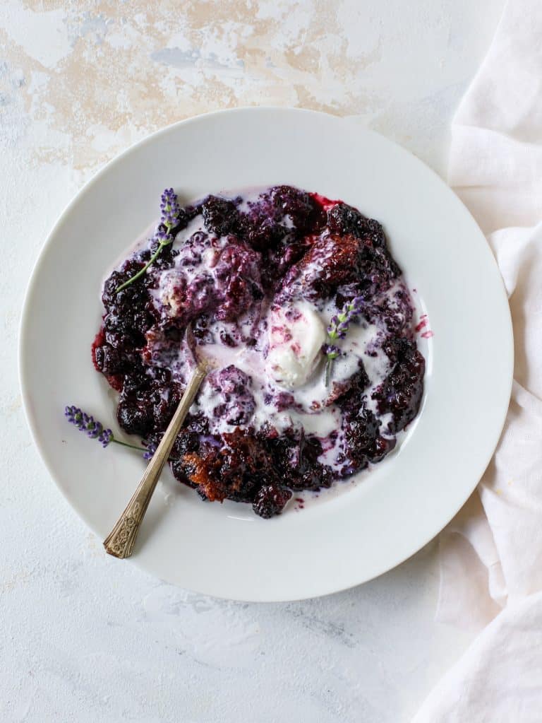 Black Raspberry Cobbler - Black Raspberry Lavender Cobbler
