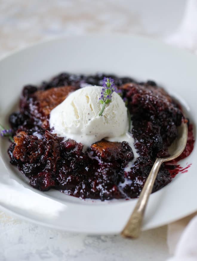 Black Raspberry Cobbler - Black Raspberry Lavender Cobbler