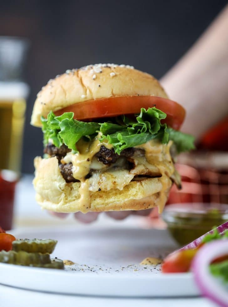 Smash Burgers - Smoked Gouda Smash Burgers with Special Sauce