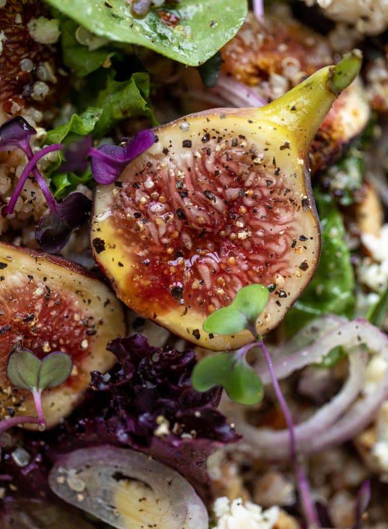 Fig Grain Bowls - Fig & Farro Grain Bowls with Lemon Lavender Dressing