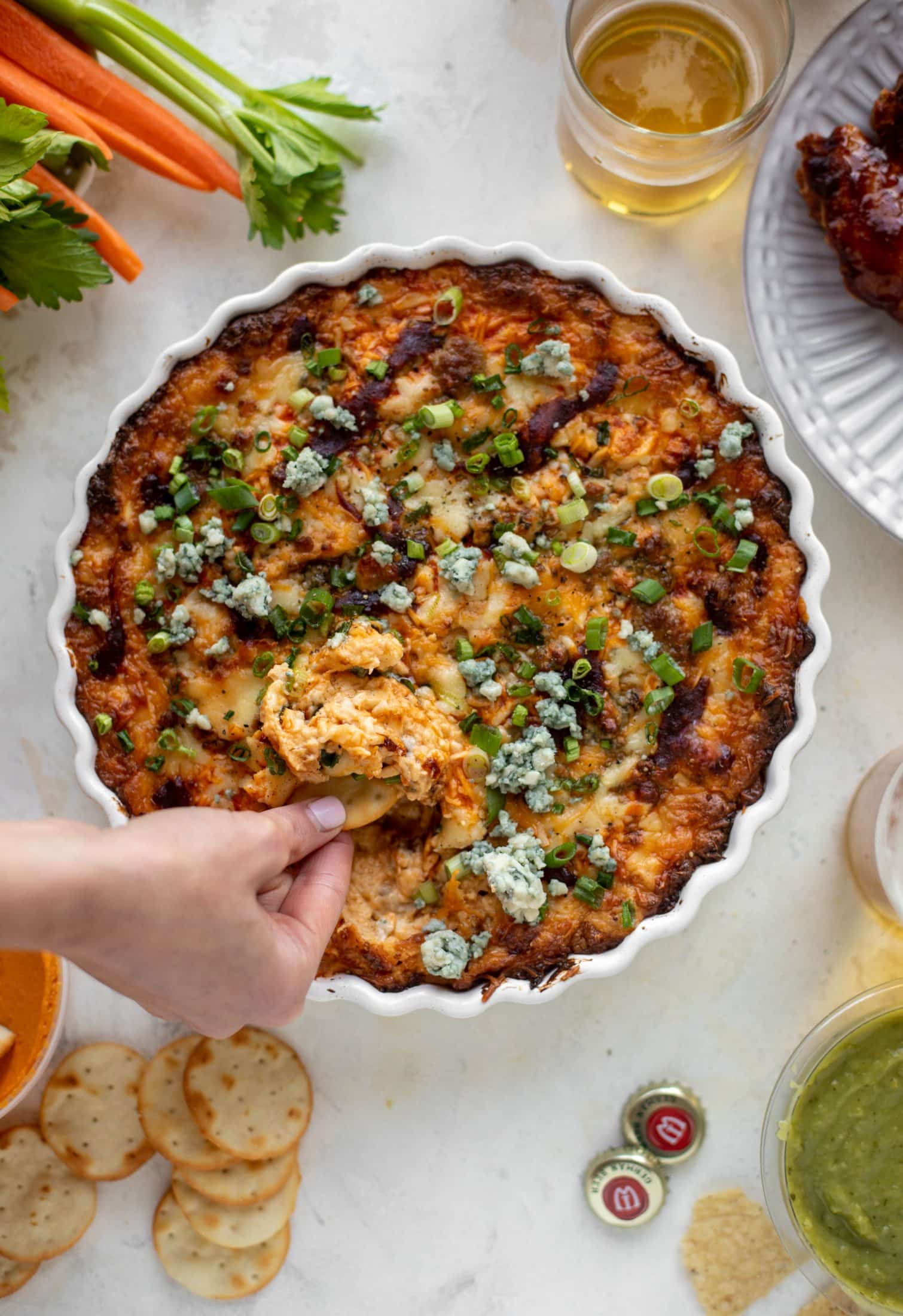 Wing Dip - Loaded Buffalo, BBQ and Honey Mustard Wing Dip