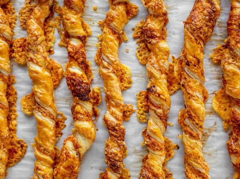 Smoky Cheddar Twists - Cheddar Puff Pastry Twists Recipe