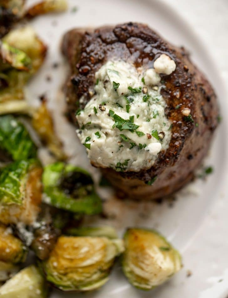 Best Filet Mignon - Seared Filet Mignon with Blue Cheese Butter