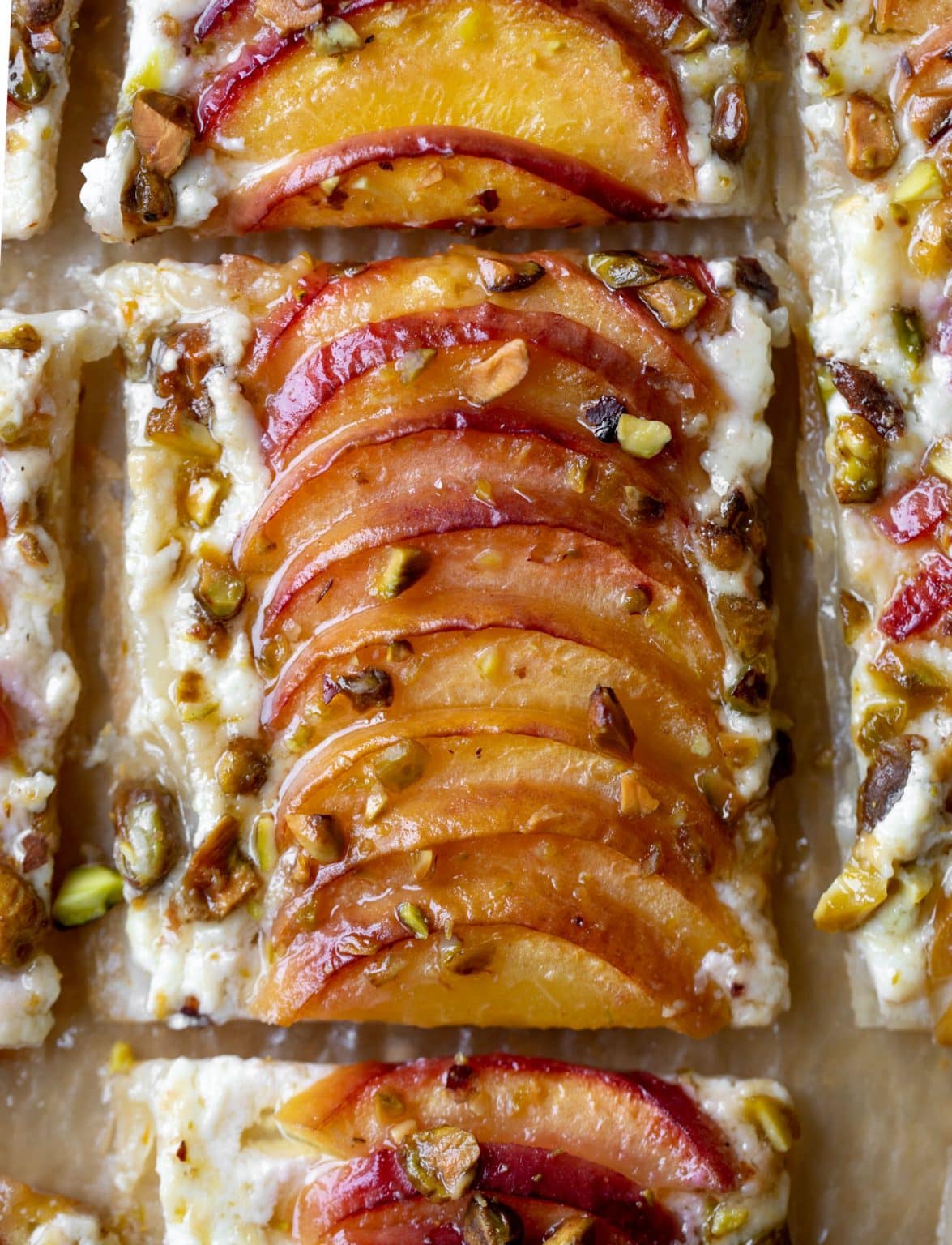 Peach Puff Pastry - Peach Puff Pastry with Mascarpone and Pistachios