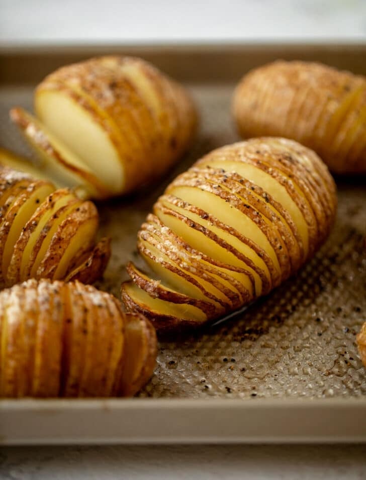Hasselback Potatoes - How Sweet Eats