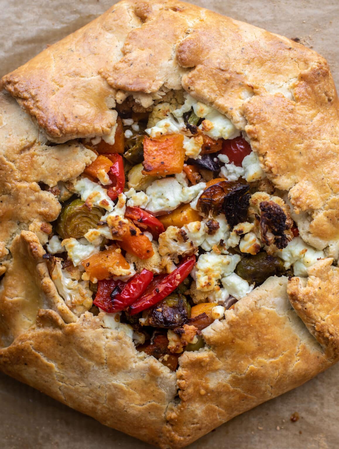 Winter Vegetable Galette with Goat Cheese