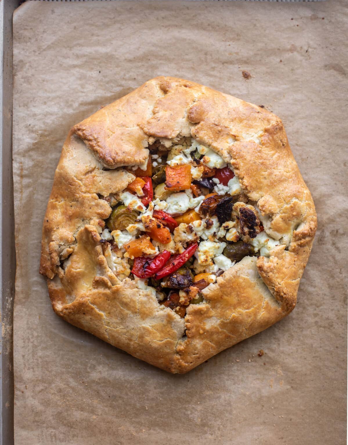 Winter Vegetable Galette with Goat Cheese