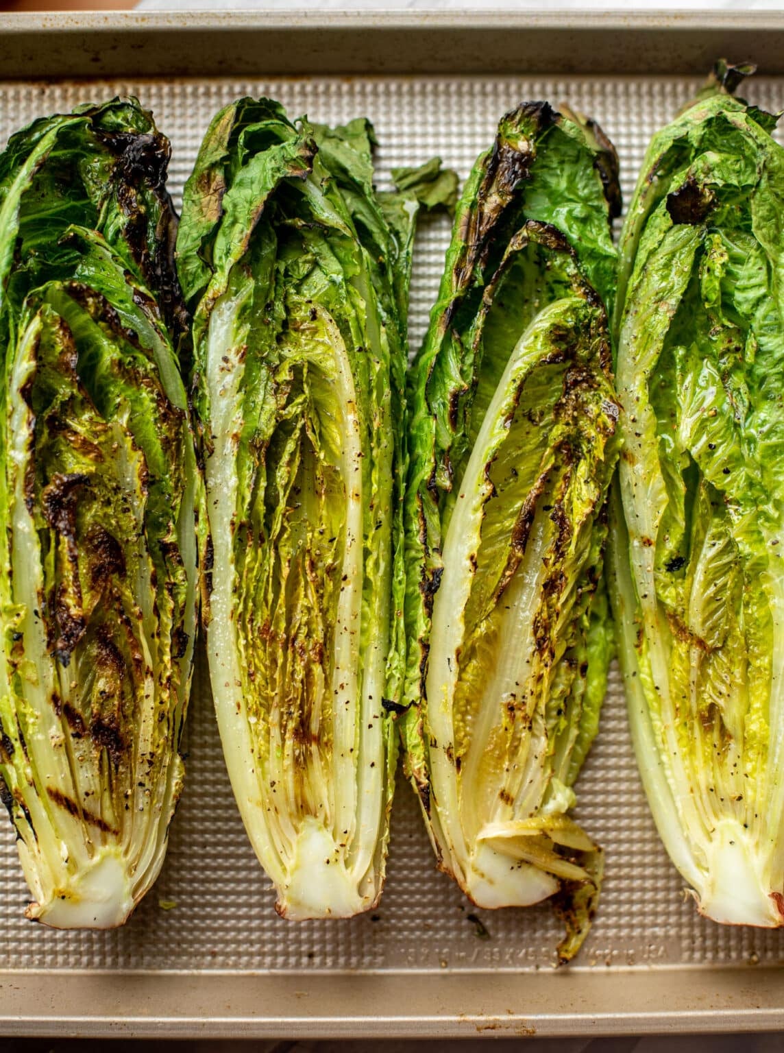 Grilled Romaine Salads with Bacon, Tomatoes and Ranch