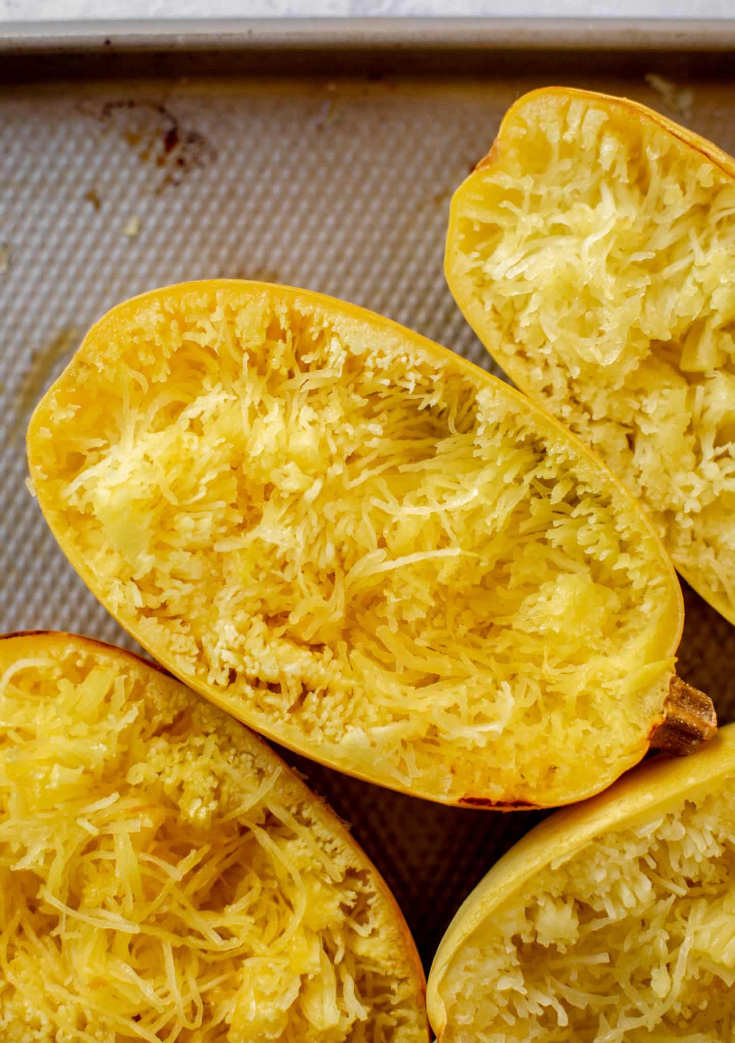 Spaghetti Squash and Meatballs - Baked Spaghetti Squash