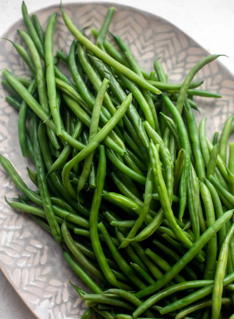 Maple Mustard Green Beans with Pomegranate and Goat Cheese