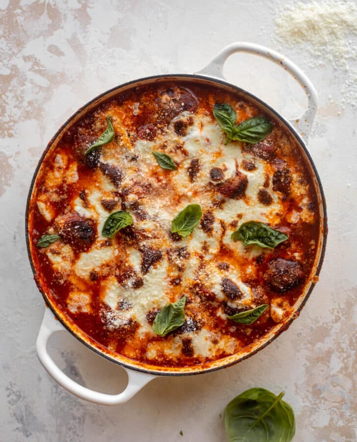Turkey Meatball Subs - Cheesy Basil Turkey Meatball Subs