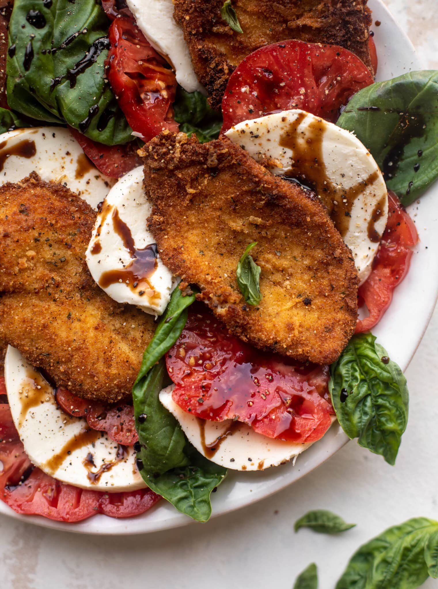Crispy Chicken Caprese - Chicken Cutlets and Caprese