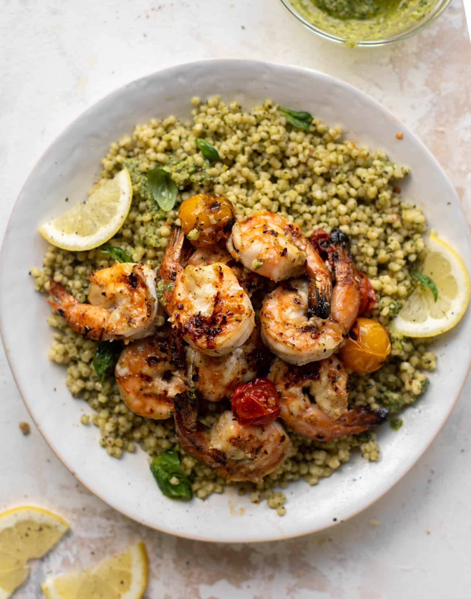 Grilled Shrimp Couscous - Pesto Couscous Recipe