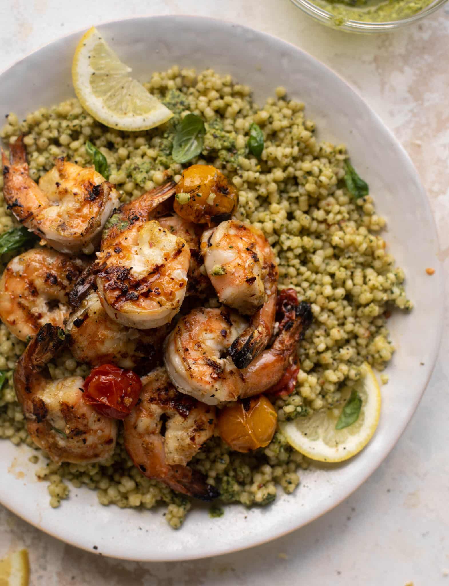Grilled Shrimp Couscous - Pesto Couscous Recipe