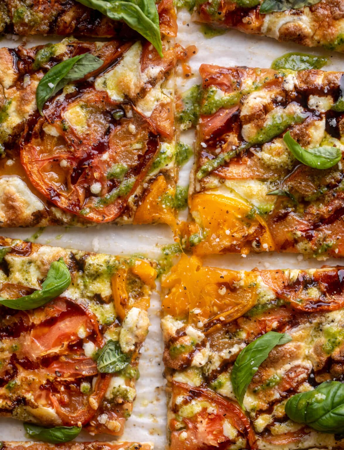 Caprese Puff Pastry - Pesto Caprese Puff Pastry Pizza