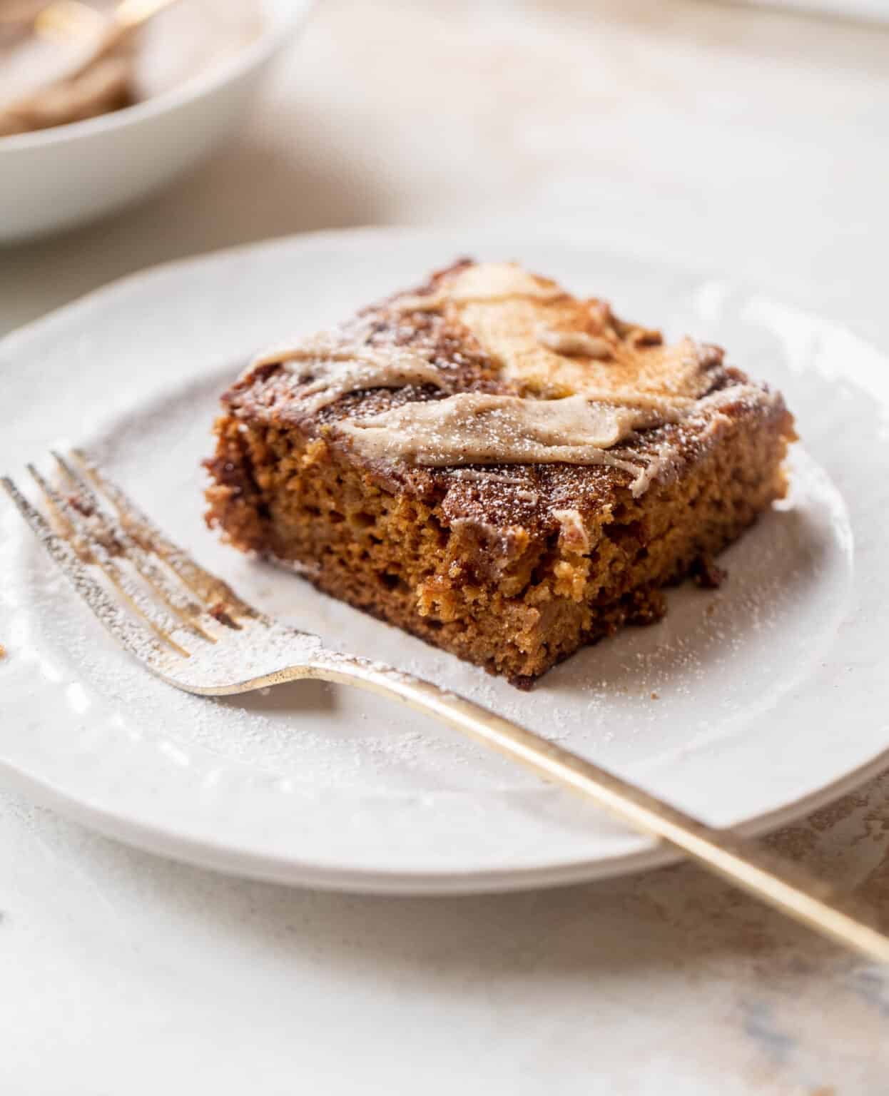 Apple Butter Snack Cake with Brown Butter Icing