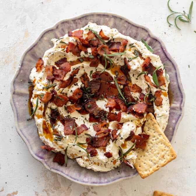 Whipped Brie with Maple Bacon and Rosemary