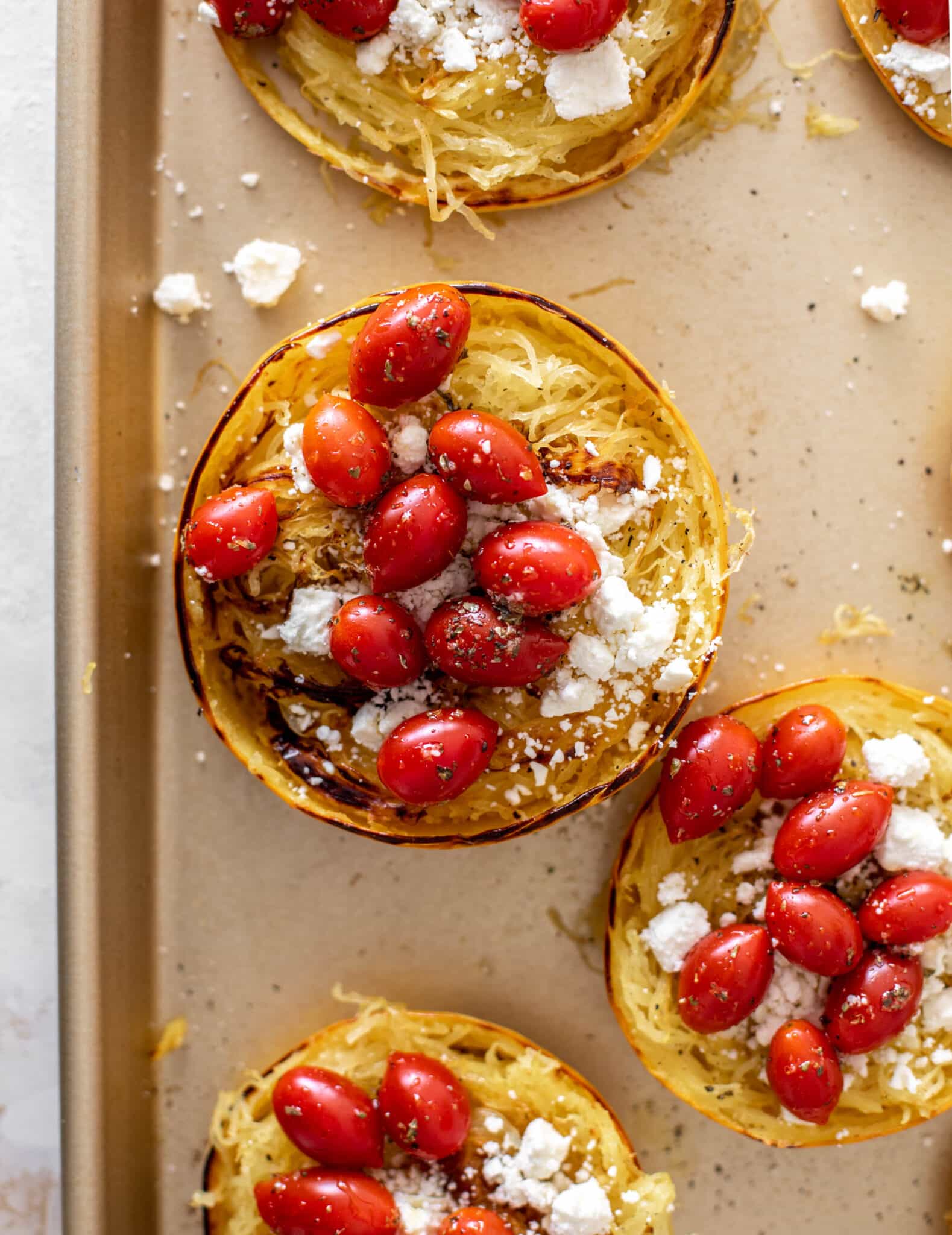 Tomato Feta Spaghetti Squash - Roasted Spaghetti Squash
