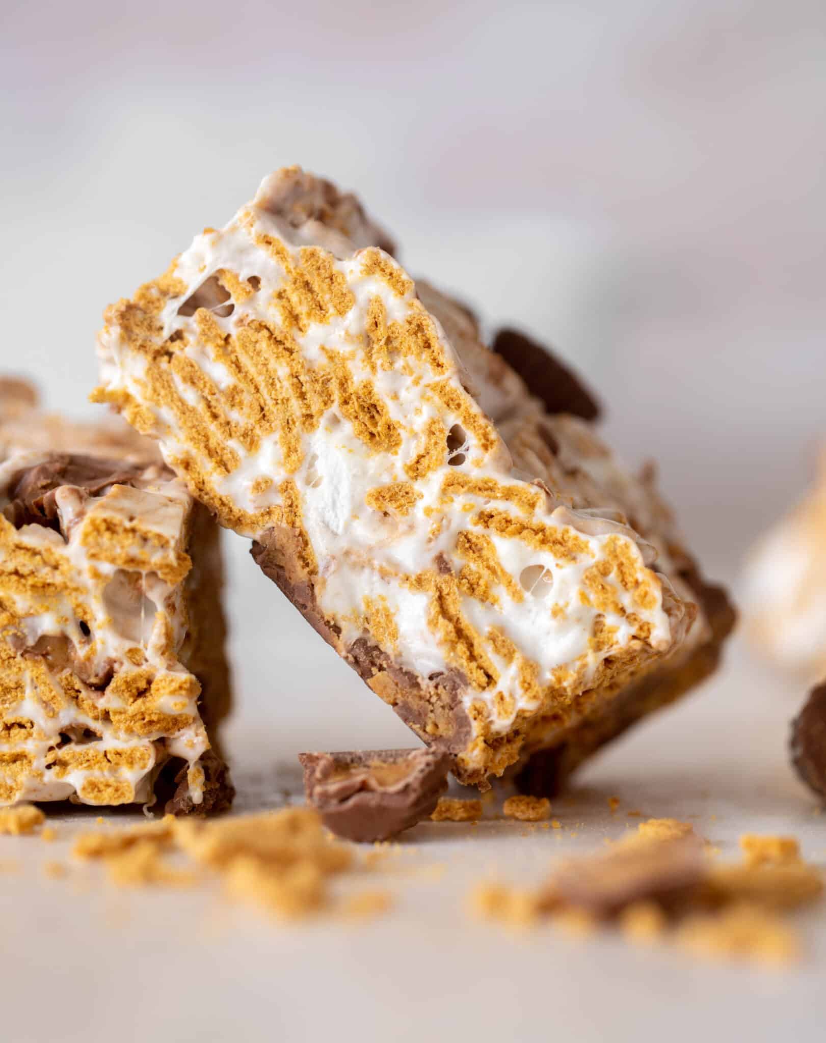 Golden Grahams Smores Bars with Peanut Butter Cups