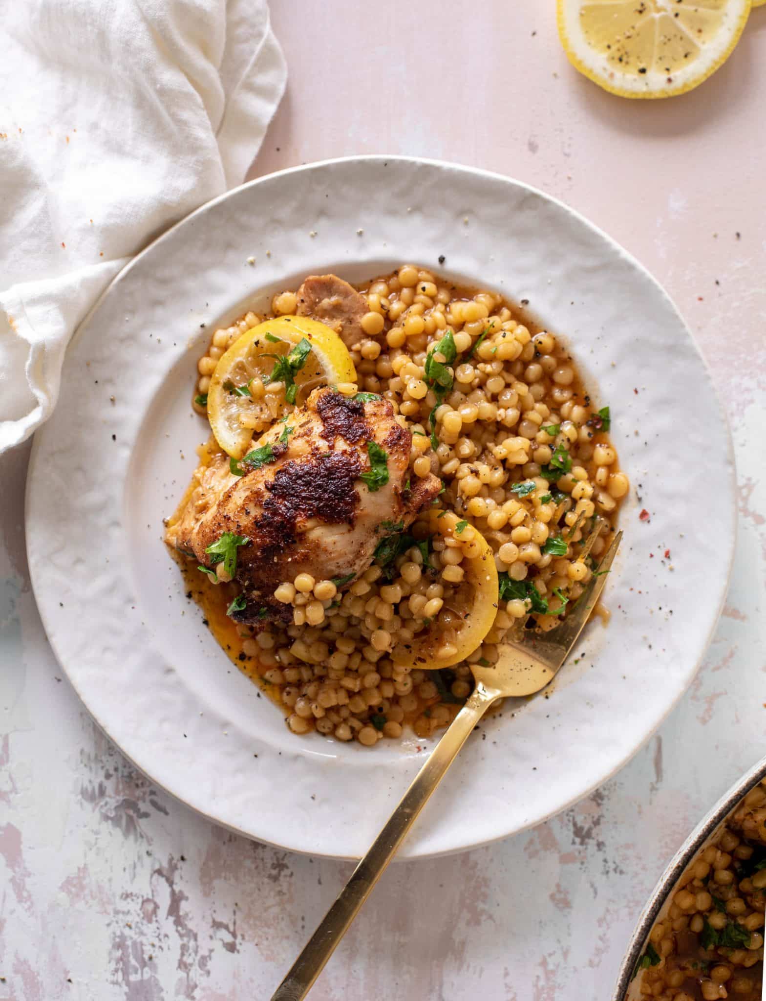 Lemon Chicken and Couscous in One Pan