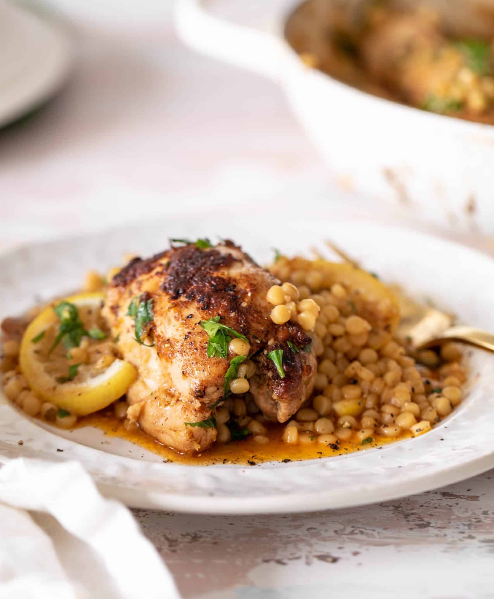Lemon Chicken and Couscous in One Pan