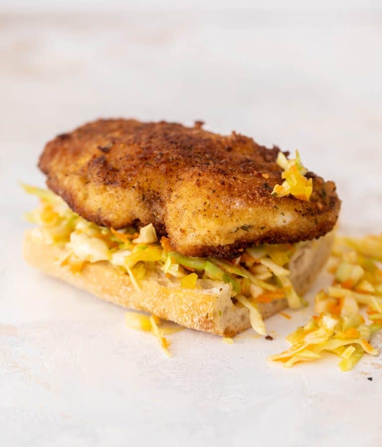 Crispy Fish Sandwiches with Slaw