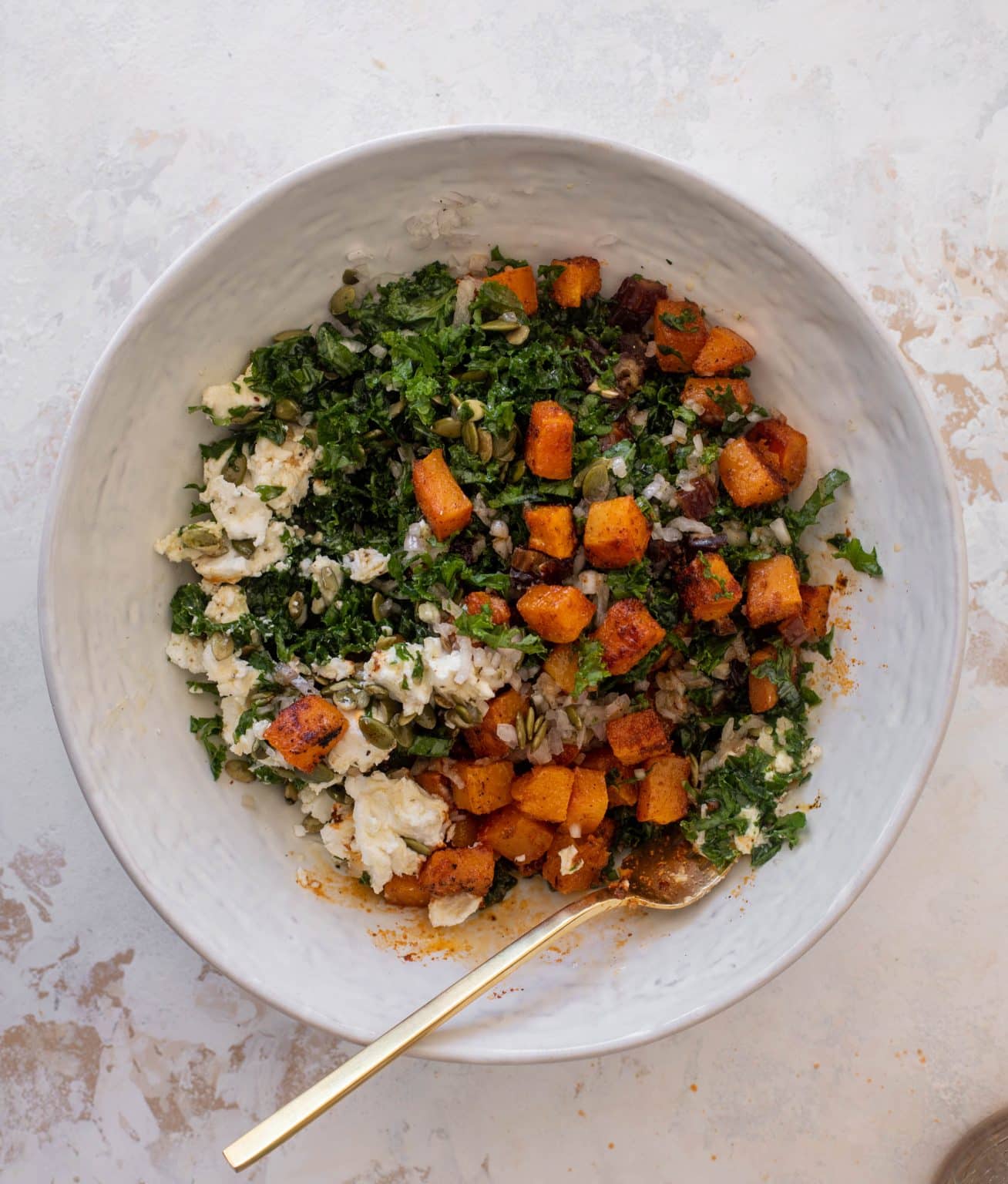 Butternut Squash Chopped Salad with Salted Maple Vinaigrette