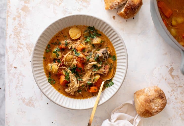 Chicken Stew - Chicken Stew with Potatoes and Carrots