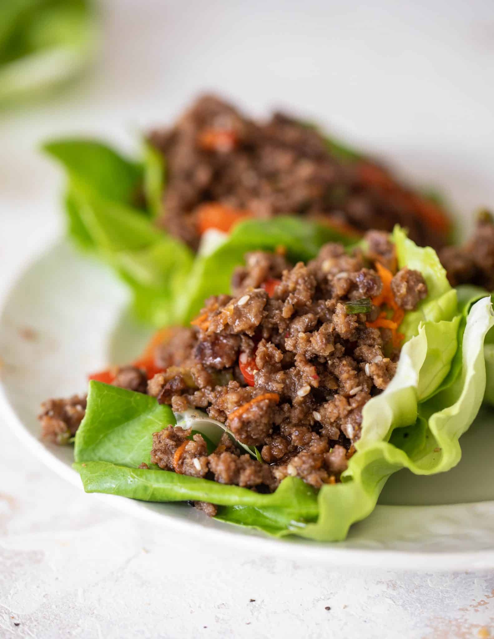 Beef Lettuce Wraps - Honey Ginger Beef Lettuce Wraps