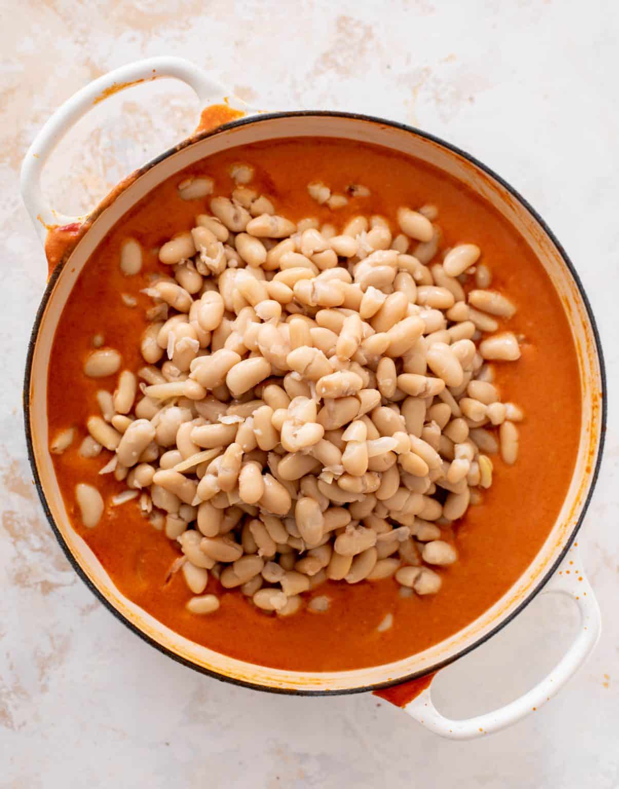White Beans in Vodka Sauce