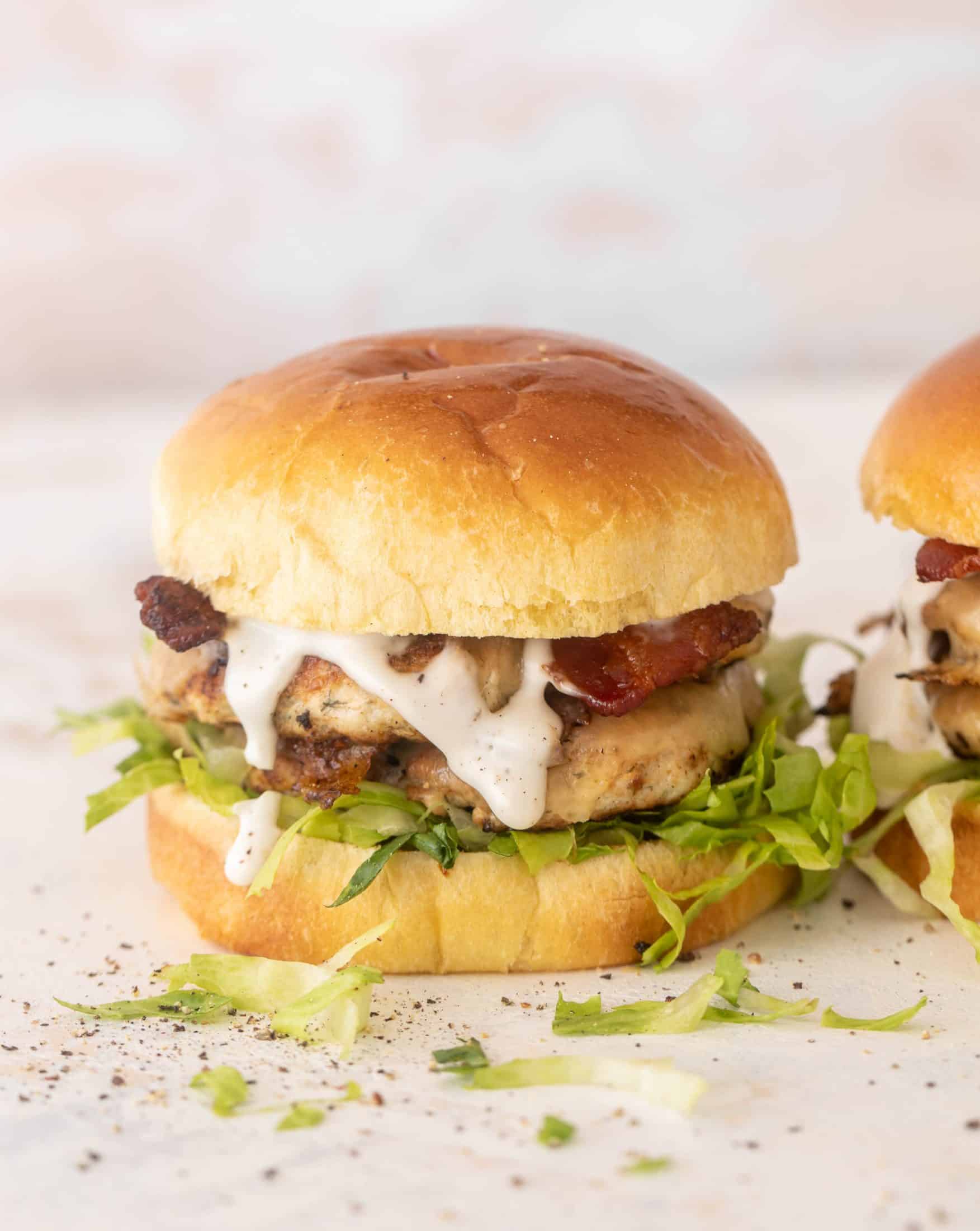 Chicken Bacon Ranch Smashburgers